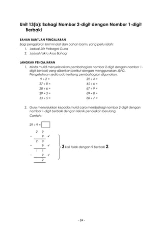 Kemahiran mengira bahagi | DOC