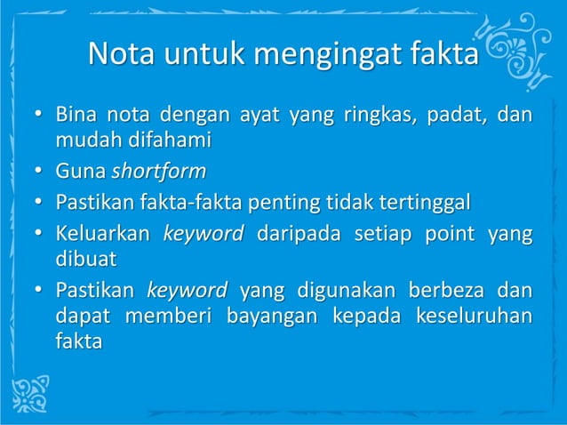 Kemahiran mengulangkaji & membuat nota | PPT