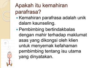 Kemahiran Parafrasa | PPTX