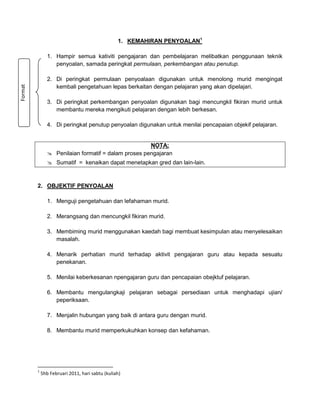 Kemahiran penyoalan | DOCX