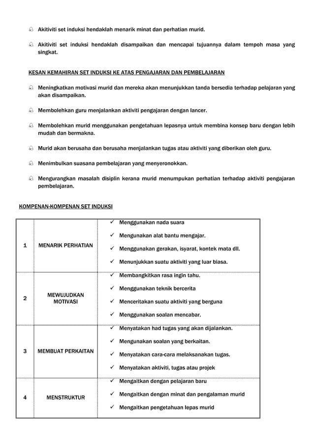 Kemahiran set induksi | DOCX