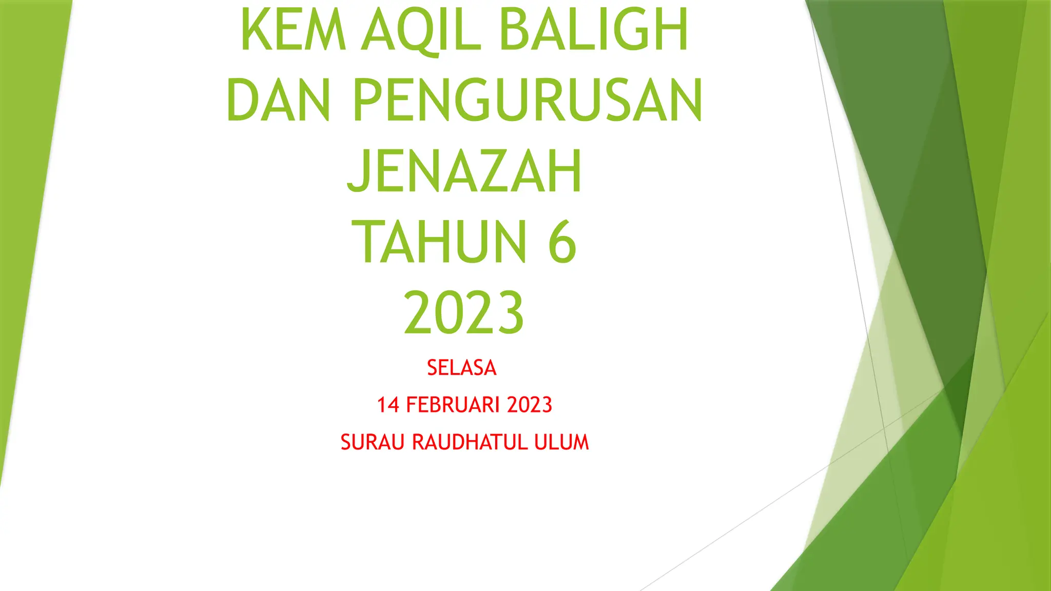 KEM AKIL BALIGH 2023 dan pengurusan jenazah bagi tahun enam | PPTX