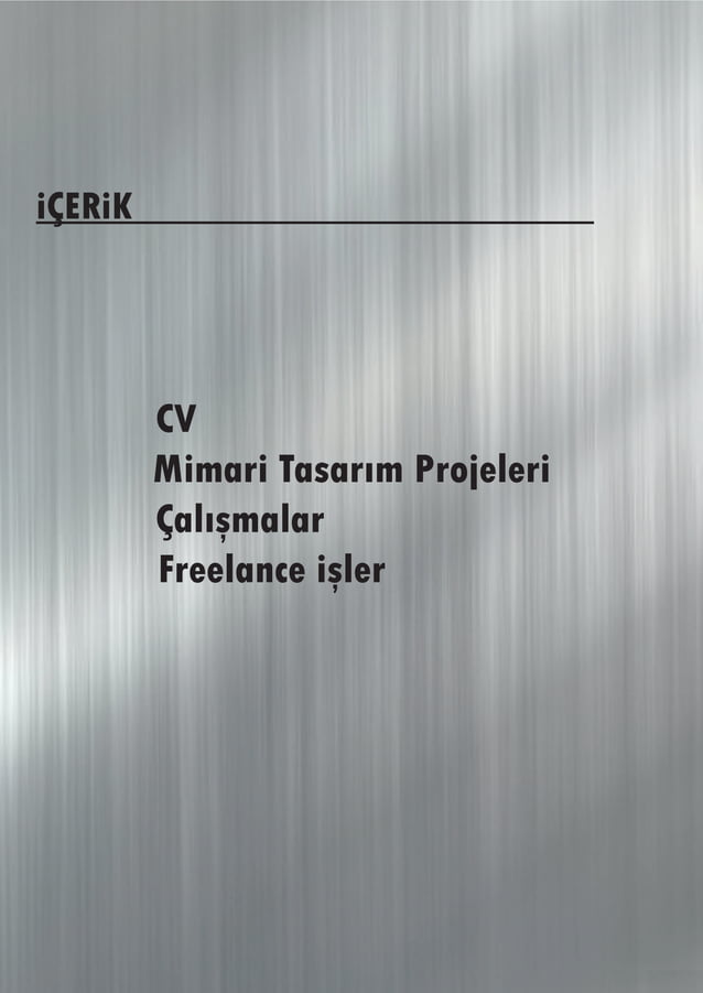 Mimari Portfolyo - Architectural Portfolio | PDF