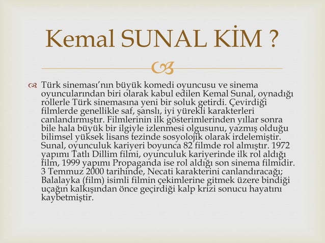 Kemal sunal = | PPTX