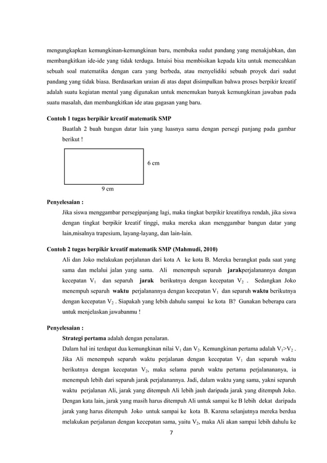 Kemampuan berpikir kritis, kreatif dan pemecahan masalah | DOCX
