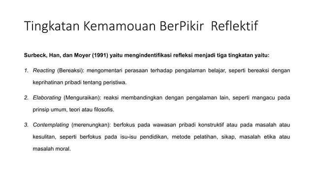 KEMAMPUAN BERPIKIR REFLEKTIF, KRITIS MATEMATIS DAN METAKOGNITIF ...