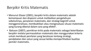 KEMAMPUAN BERPIKIR REFLEKTIF, KRITIS MATEMATIS DAN METAKOGNITIF, matematika nusantara.pdf