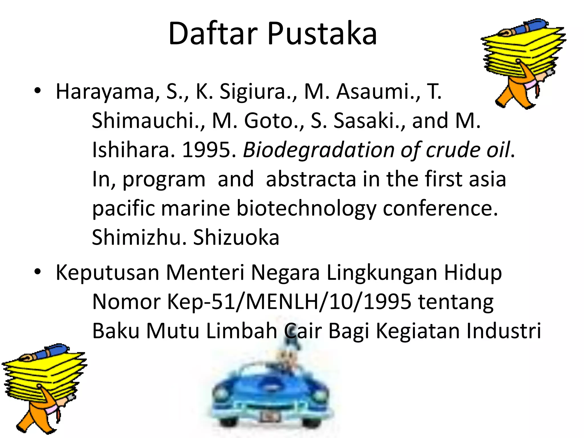 Kemampuan degradasi fenol oleh isolat bakteri dari tanah | PPTX