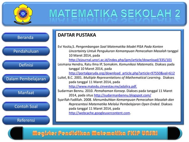 Kemampuan representasi matematis | PPT