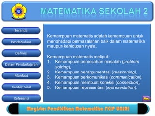 Kemampuan representasi matematis | PPT