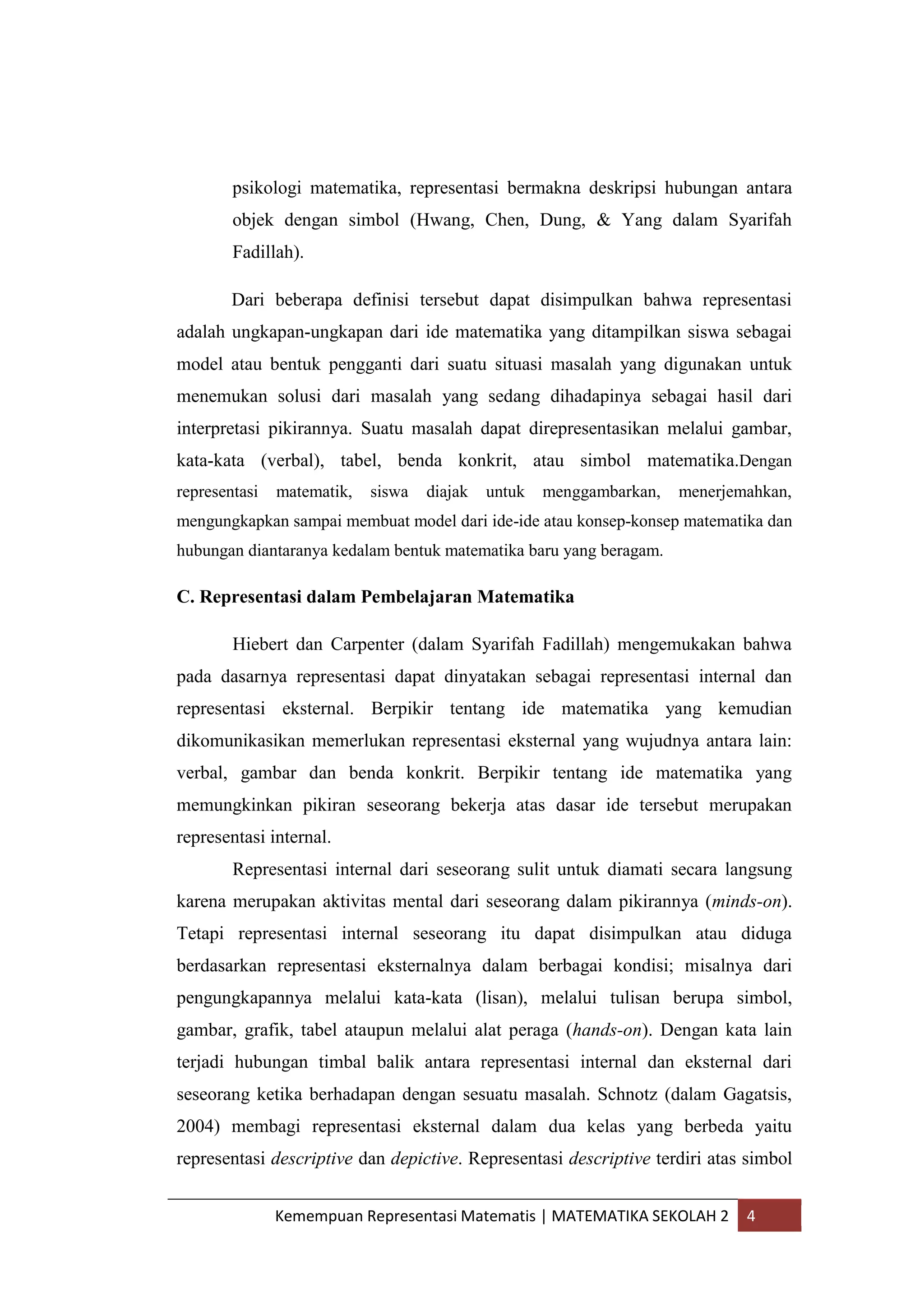 Kemampuan representatif matematis | DOCX
