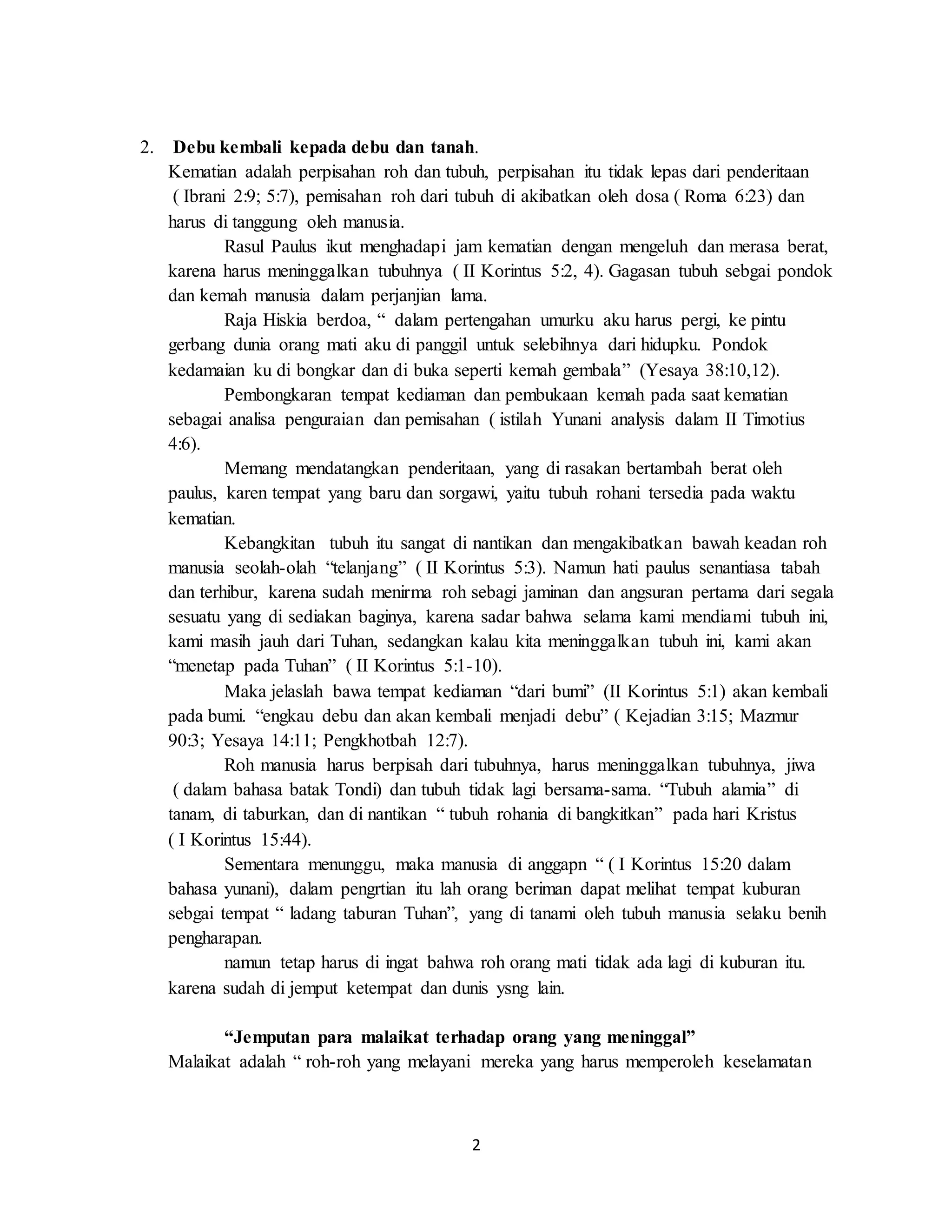 Kemanakah setelah manusia meninggal | DOCX