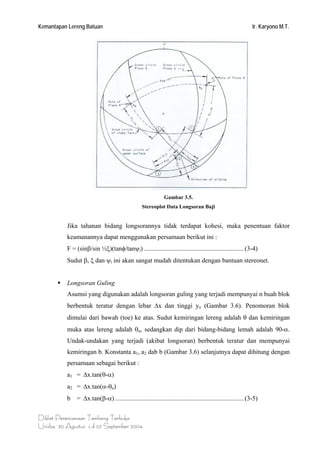 Kemantapan Lereng Batuan | PDF