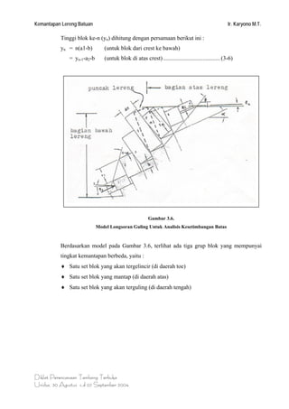 Kemantapan Lereng Batuan | PDF