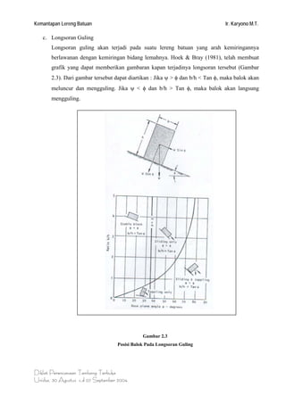 Kemantapan Lereng Batuan | PDF