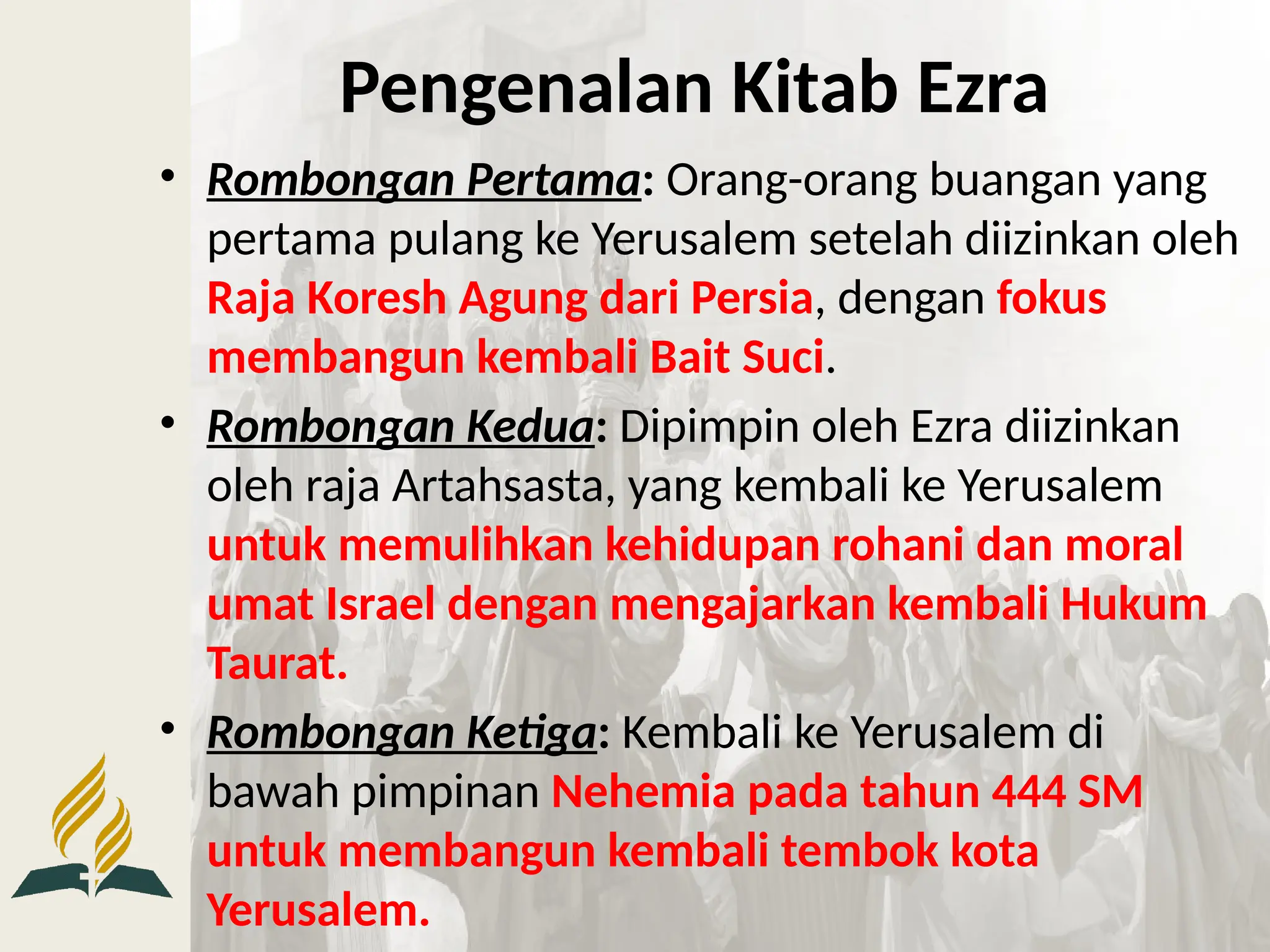 Kembali ke RencanaNYA pengalaman nabi Ezra | PPTX