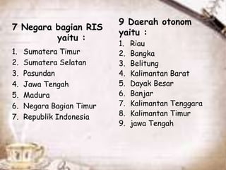 Kembalinya RI sebagai negara kesatuan | PPTX