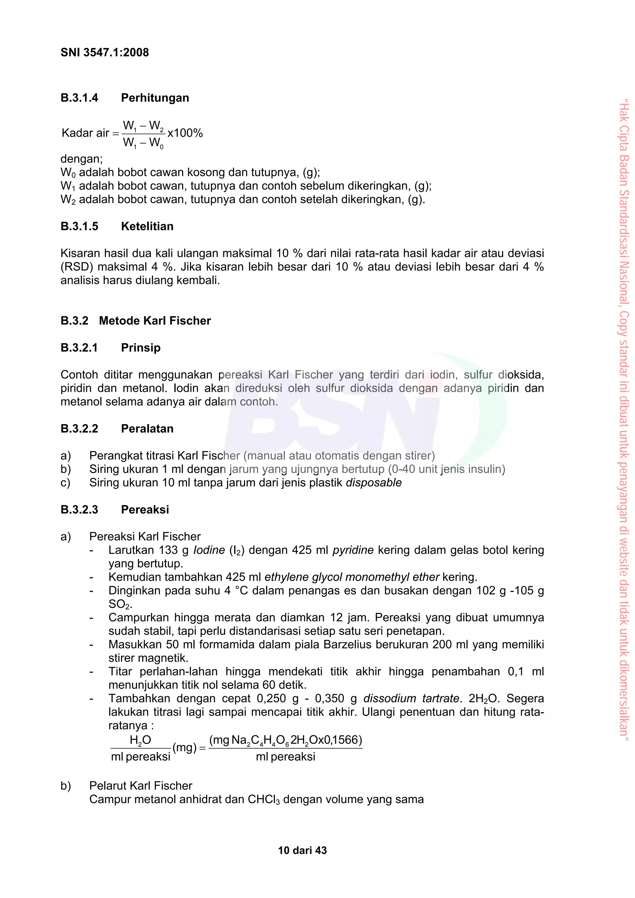 Kembang gula keras 2968 sni 3547.1_2008 | PDF