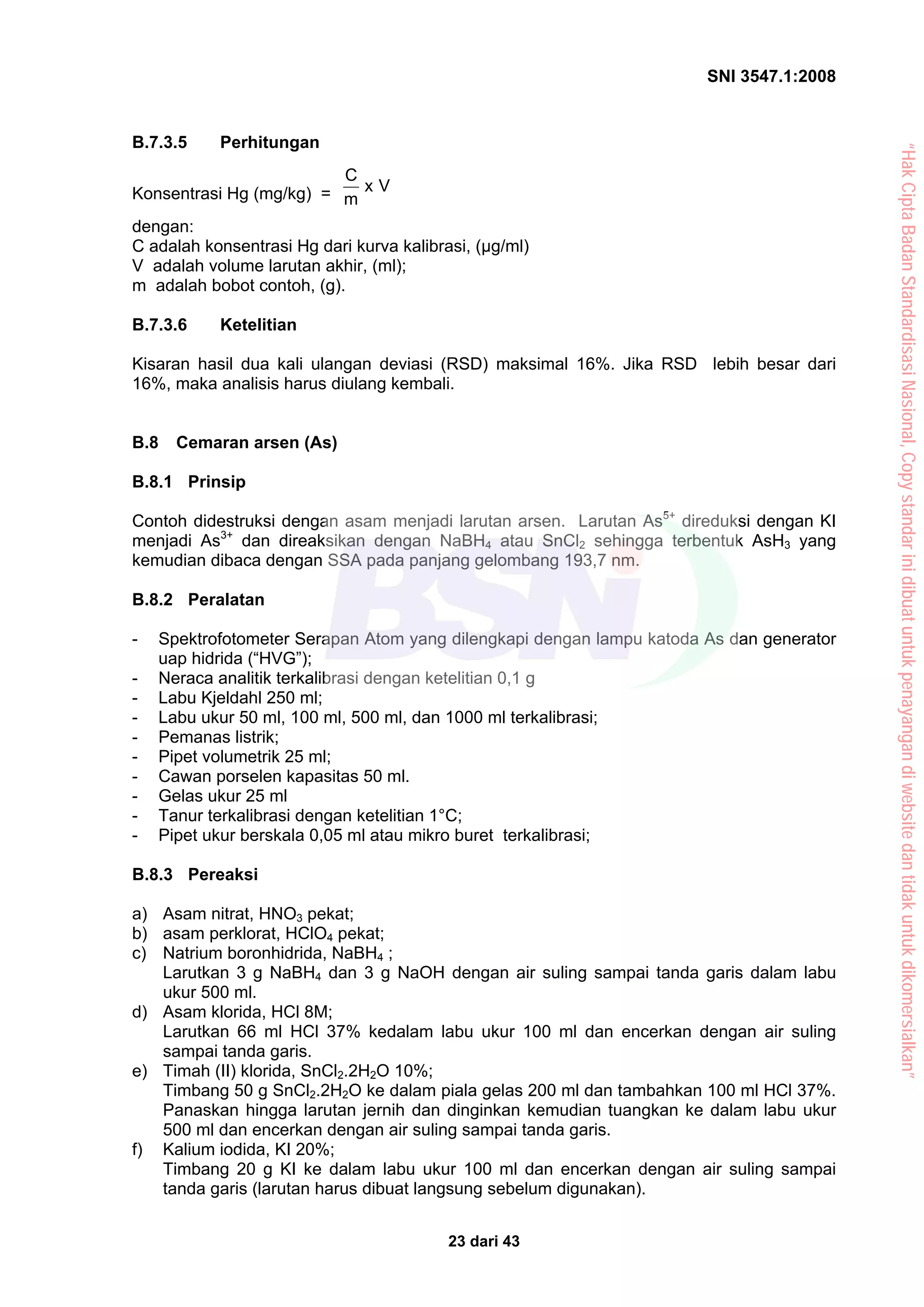 Kembang gula keras 2968 sni 3547.1_2008 | PDF