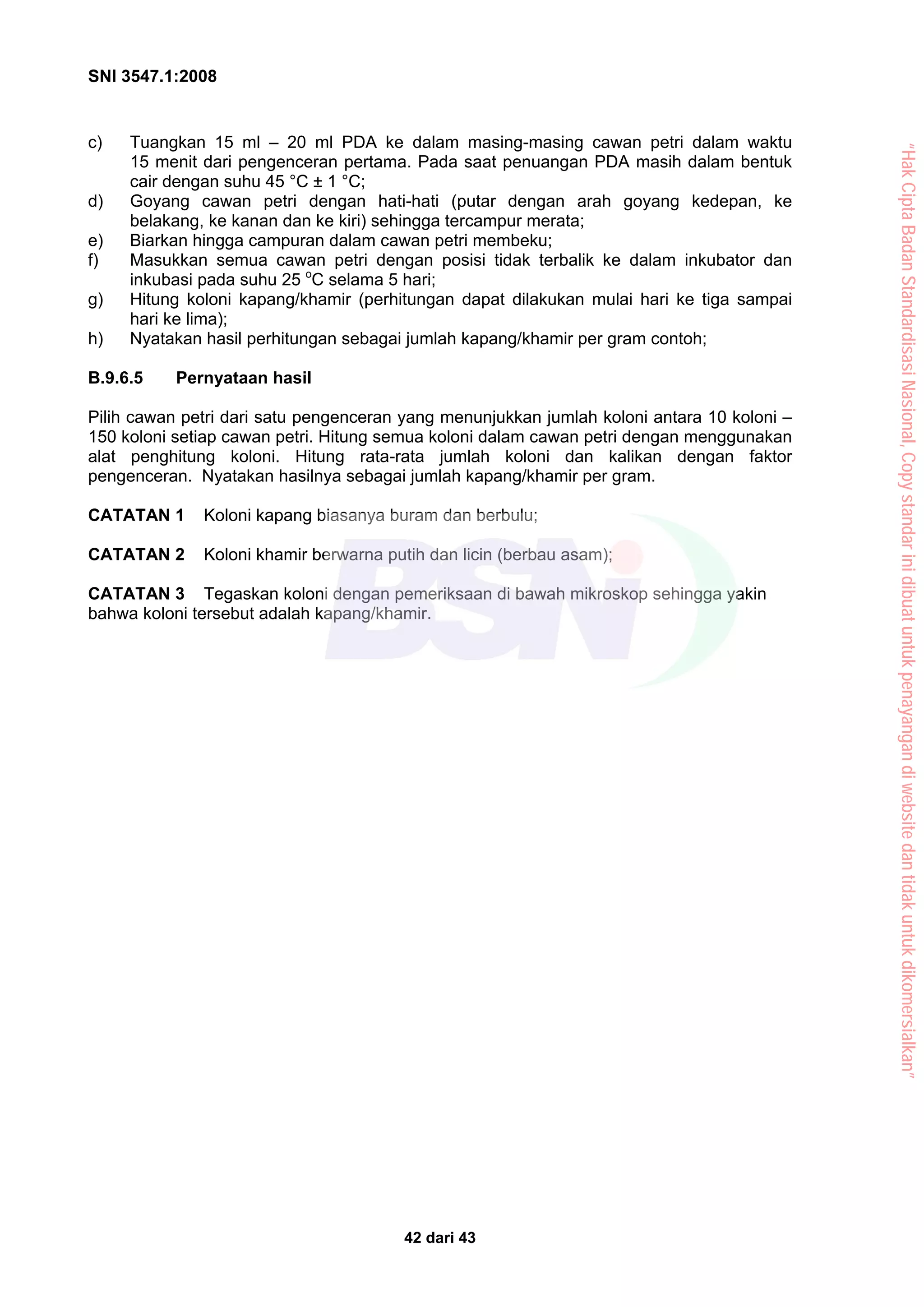 Kembang gula keras 2968 sni 3547.1_2008 | PDF