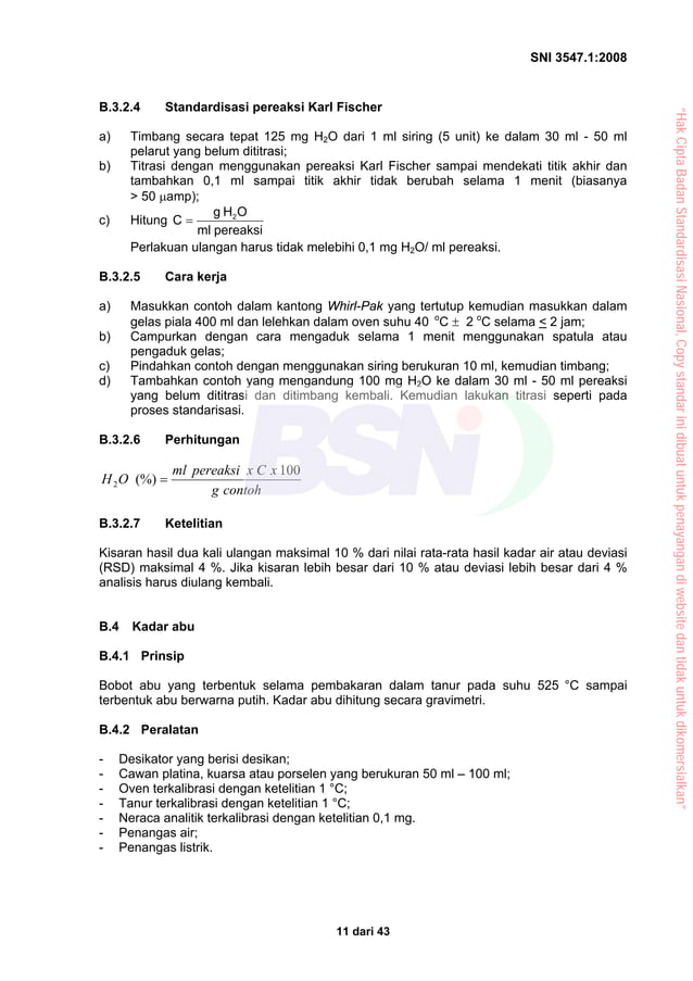 Kembang gula keras 2968 sni 3547.1_2008 | PDF