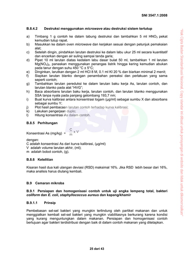 Kembang gula keras 2968 sni 3547.1_2008 | PDF