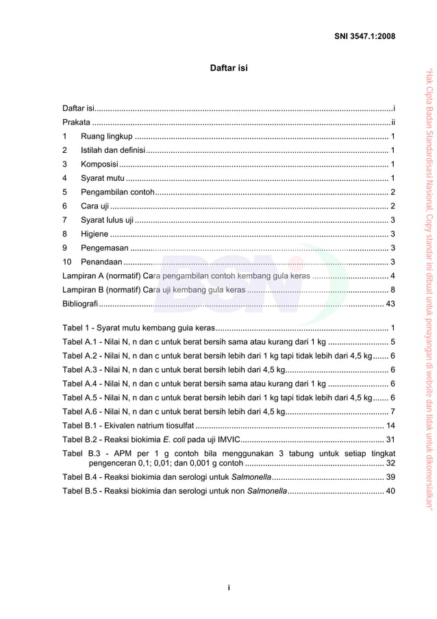 Kembang gula keras 2968 sni 3547.1_2008 | PDF