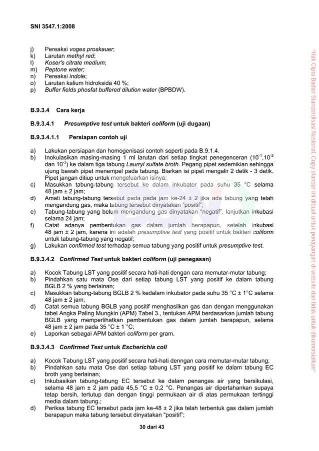 Kembang gula keras 2968 sni 3547.1_2008 | PDF