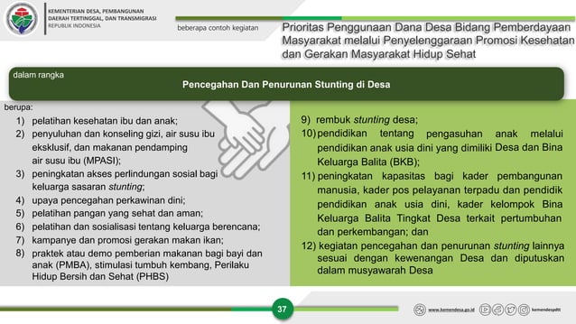 Kemendes_Permendes tentang Rincian Prioritas Penggunaan Dana Desa.pptx