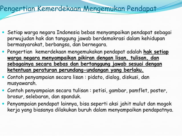 Kemerdekaan berpendapat | PPTX