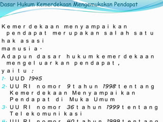 Kemerdekaan berpendapat | PPTX