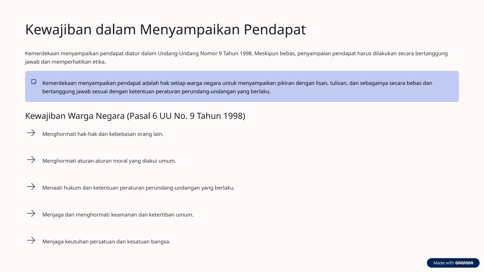 Kemerdekaan Berpendapat.pptxnnjjjjjjjjjj | PPTX