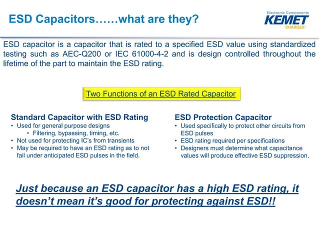 KEMET ESD Capacitors | PDF