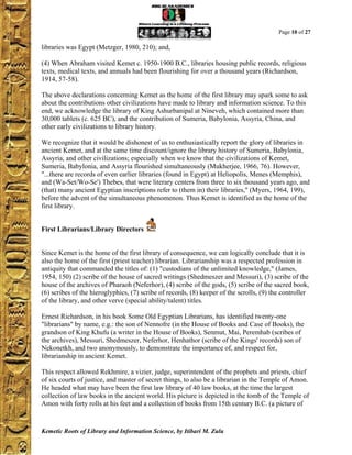 Kemetic Roots of Library and Information Science, by Itibari M. Zulu | PDF