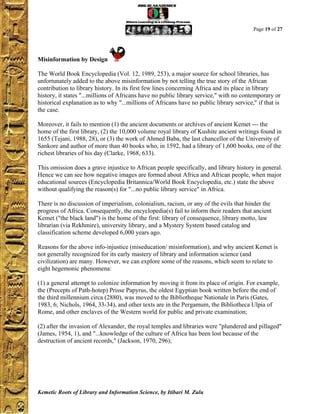 Kemetic Roots of Library and Information Science, by Itibari M. Zulu | PDF
