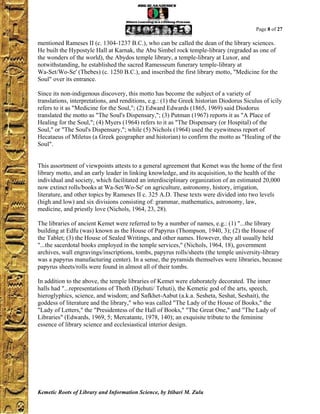 Kemetic Roots of Library and Information Science, by Itibari M. Zulu | PDF