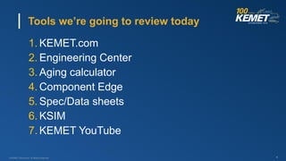 KEMET Webinar - KEMET E2Di - The ultimate guide to KEMET digital tools | PDF | Computer Software ...