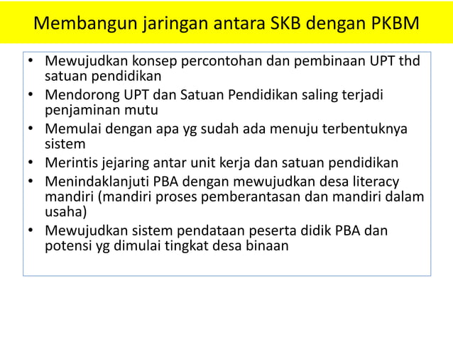 Kemitraan SKB dan PKBM | PDF