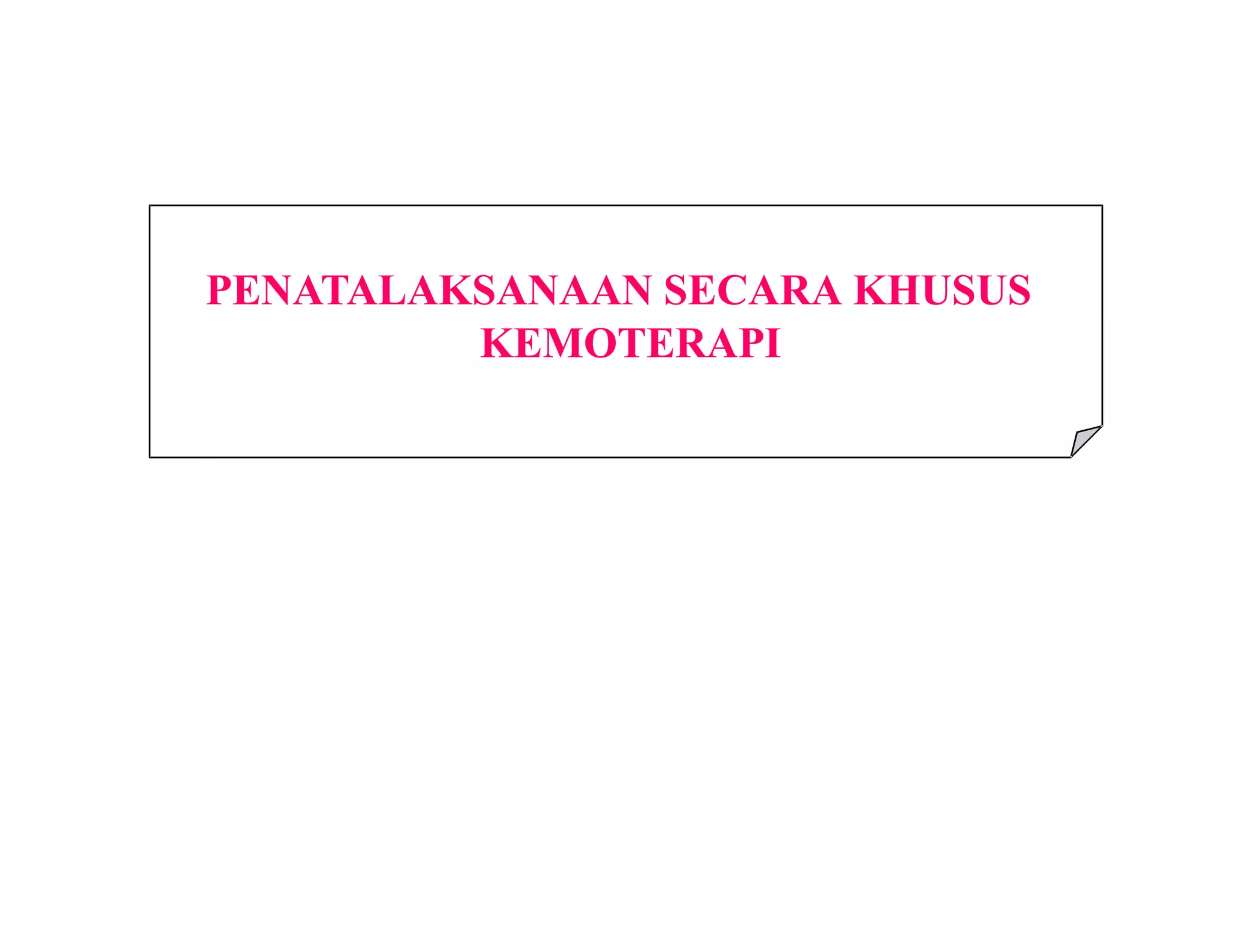 Kemoterapi | PPTX