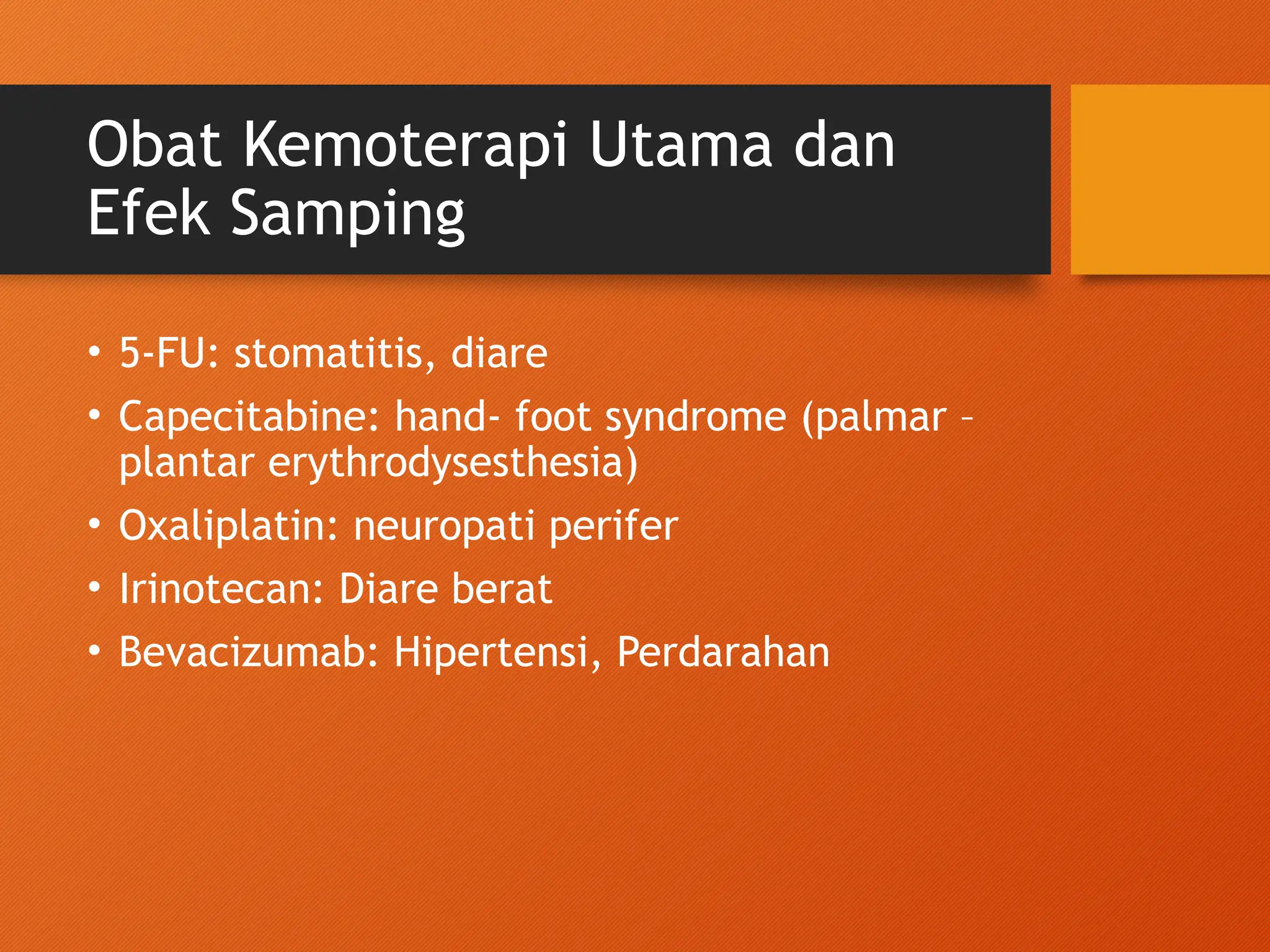 Kemoterapi_Kanker_Kolorektal pada pasien carcinoma | PPTX