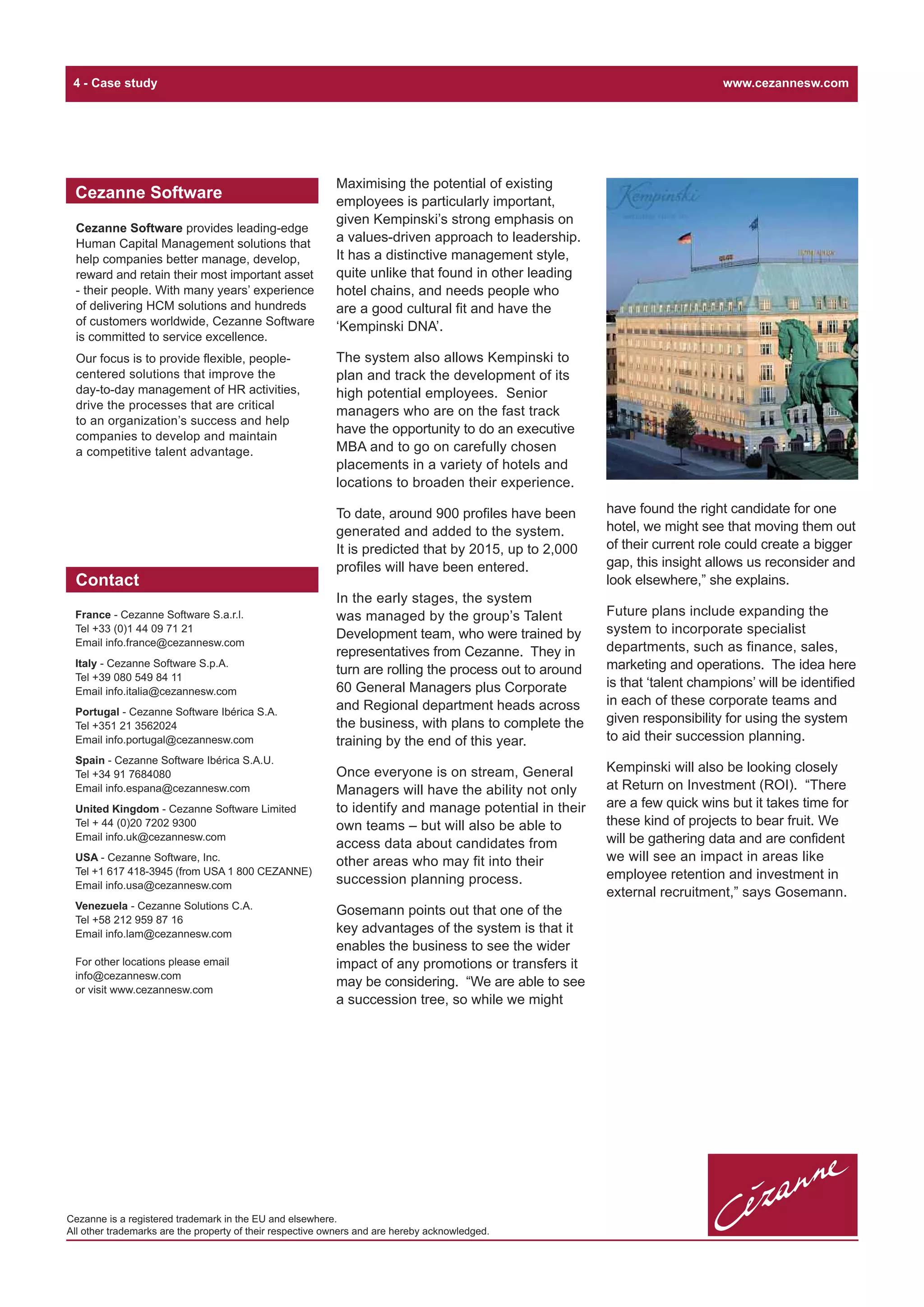 Find out how Kempinski, is ensuring effective talent management | PDF