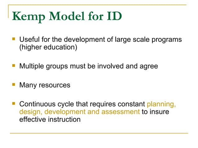 Kemp instructional model | PPT