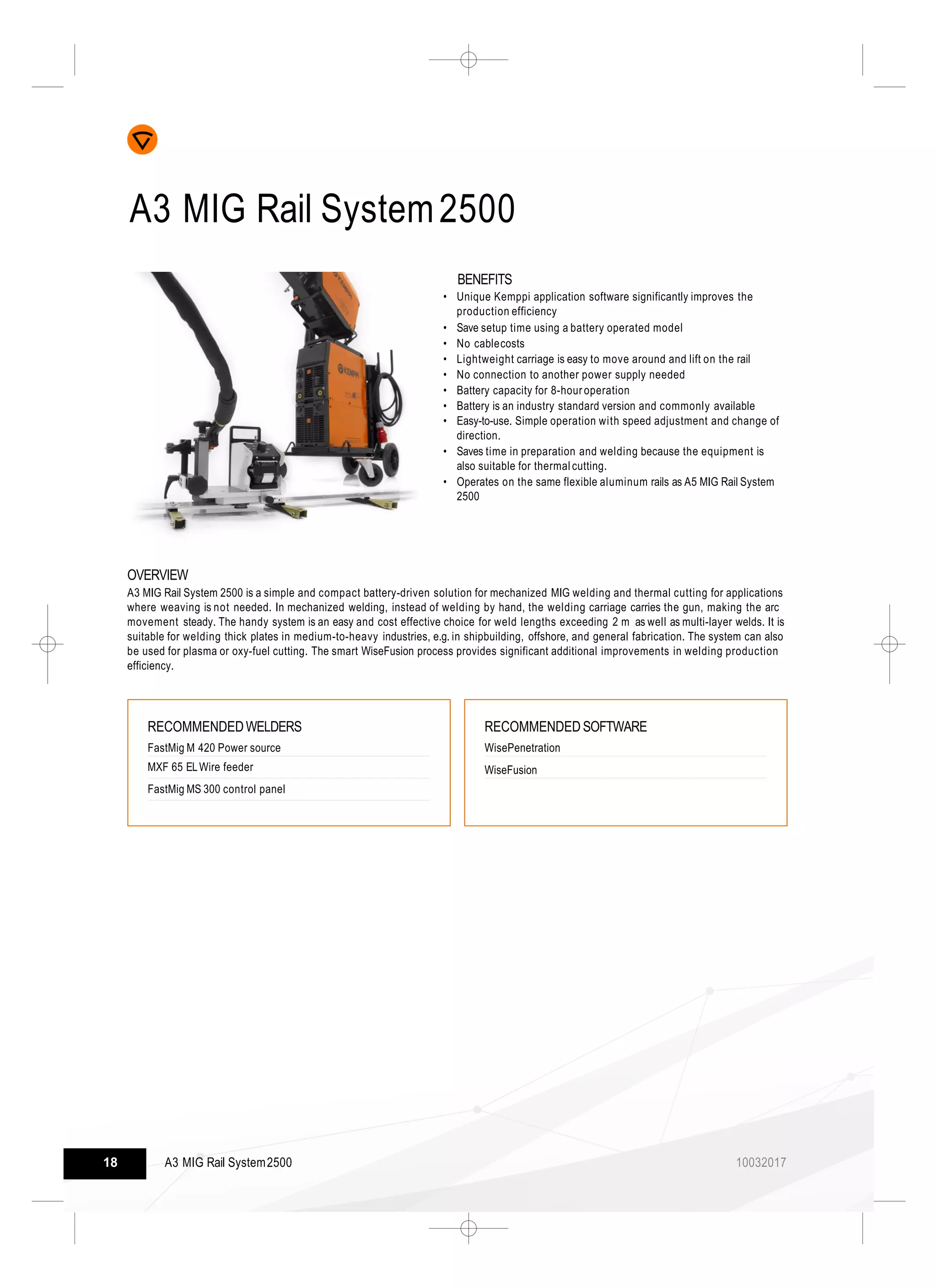 Kemppi Mechanized Welding Catalogue - German Gulf Enterprises Ltd | PDF
