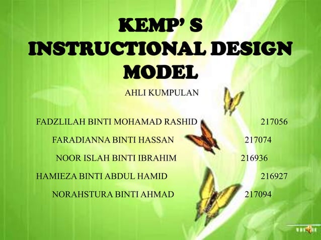 Kemp’s instructional design model | PPTX