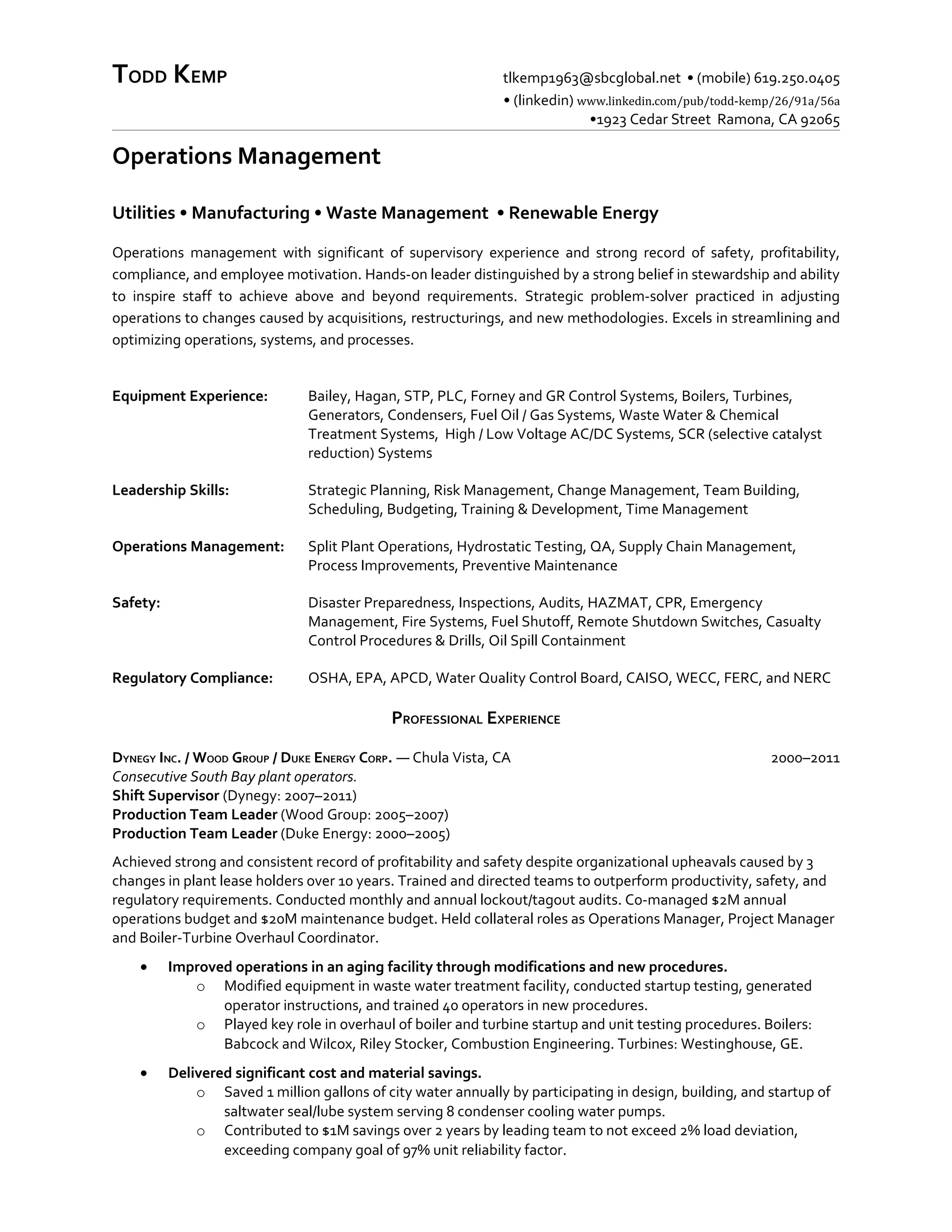 Kemp todd resume 3 | DOC