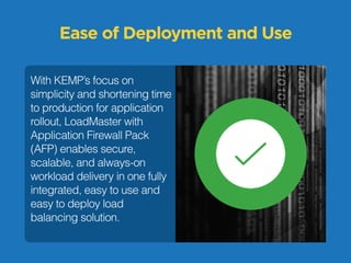 KEMP's Web Application Firewall Pack | PPT
