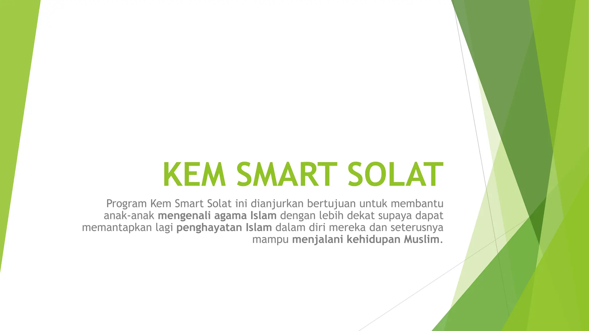 contoh proposal kem smat solat untuk program surau | PPTX