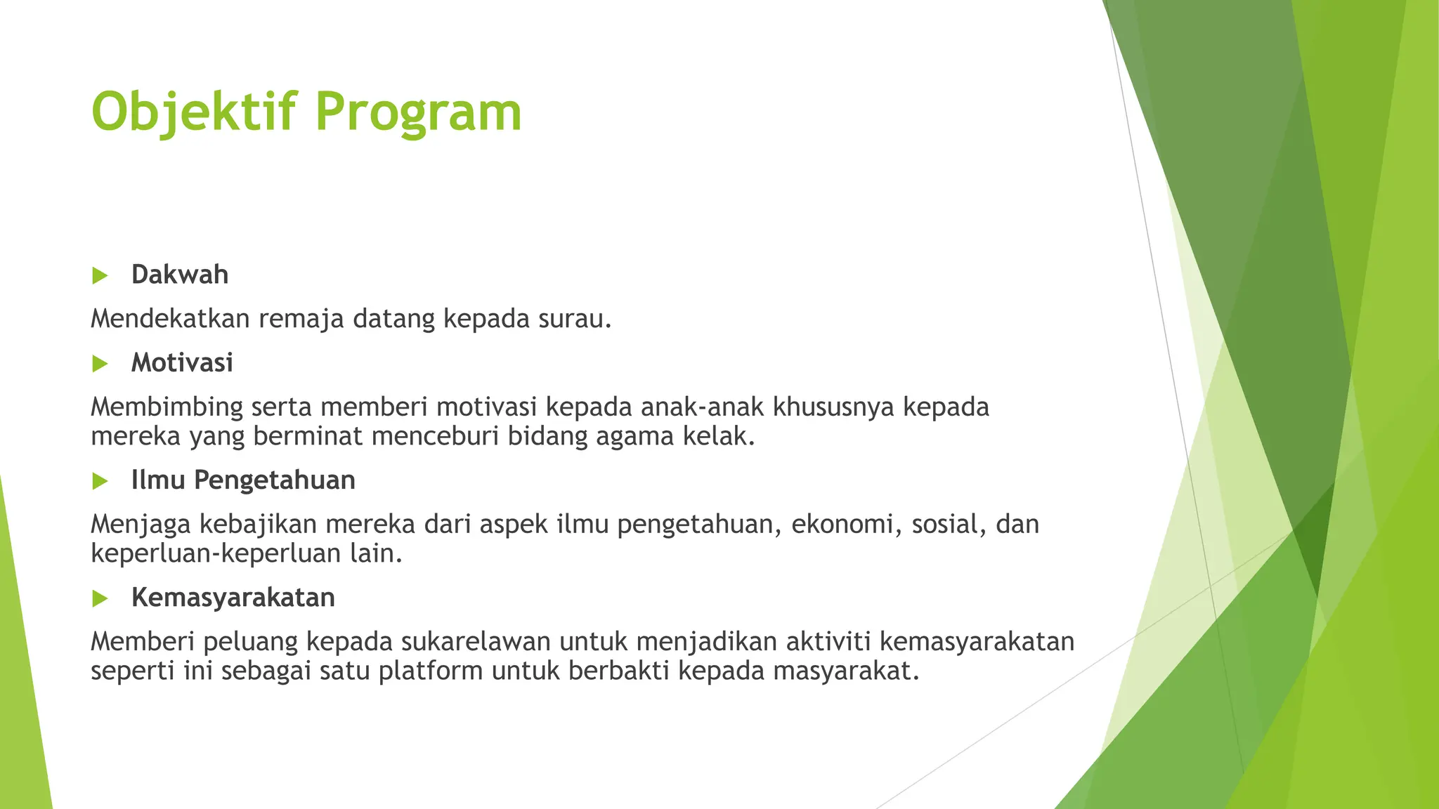 contoh proposal kem smat solat untuk program surau | PPT