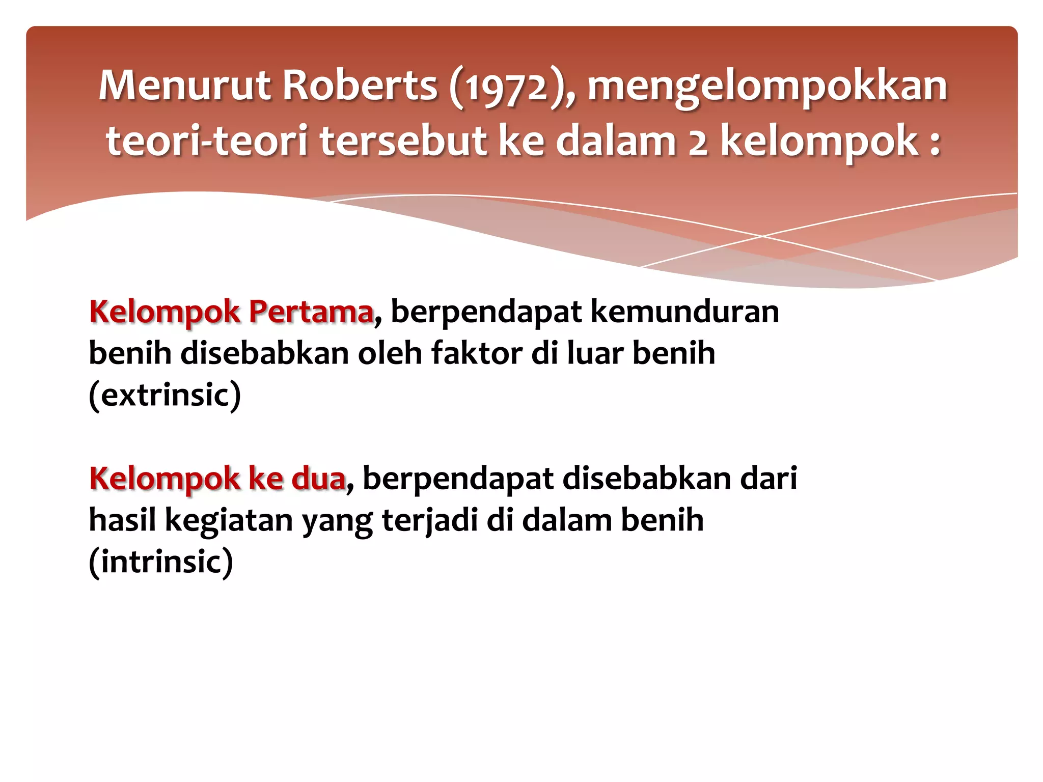 Kemunduran benih (materi analisis mutu benih) | PPSX