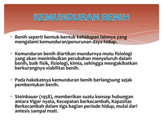 Kemunduran benih (materi analisis mutu benih) | PPSX